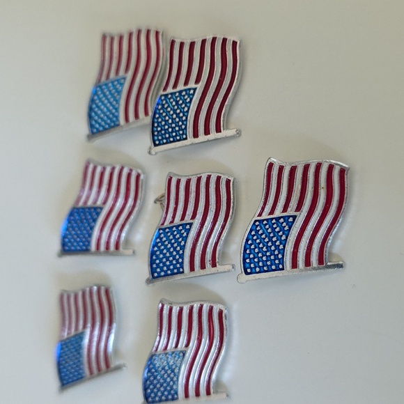 Other | Lot Of Vintage Disneyland American Flag Pins Walt Disney Prod ...